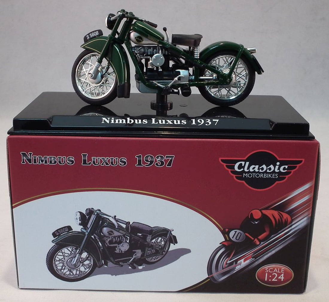 Nimbus Luxus (1937) 1:24 scale Diecast Model Motorcycle in Green by Ex ...