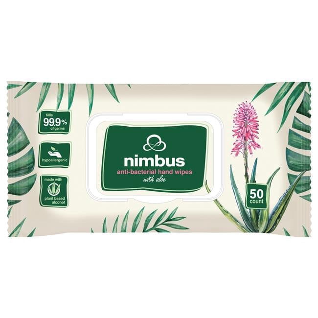 Nimbus NE-WW-ANTIBAC-50-12 FDA Registered hygienic Wet Wipes - 50 Count ...