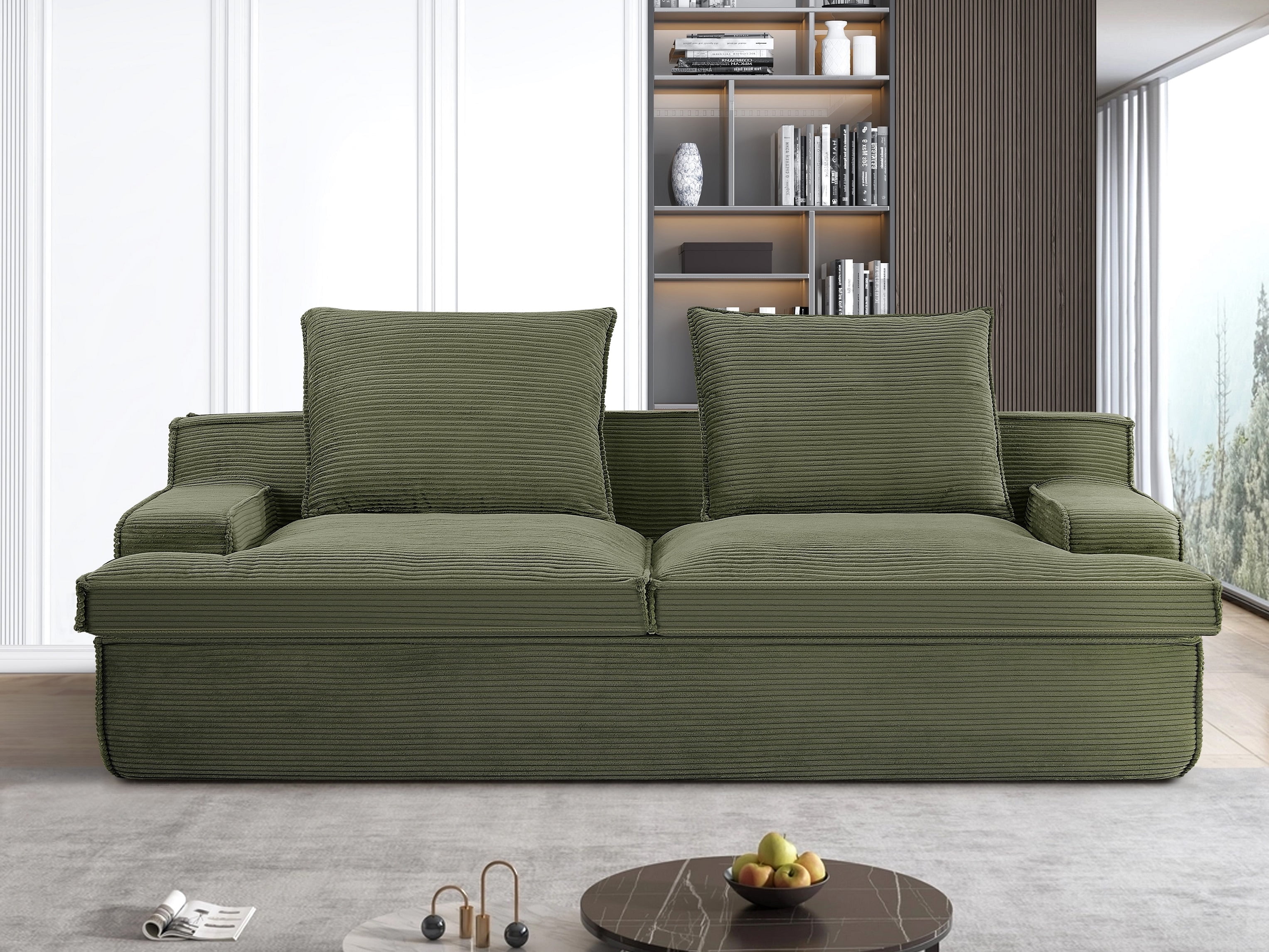 Nimbus Oversized Full Foam 4 Seater Couch for Living Room Upholstered ...