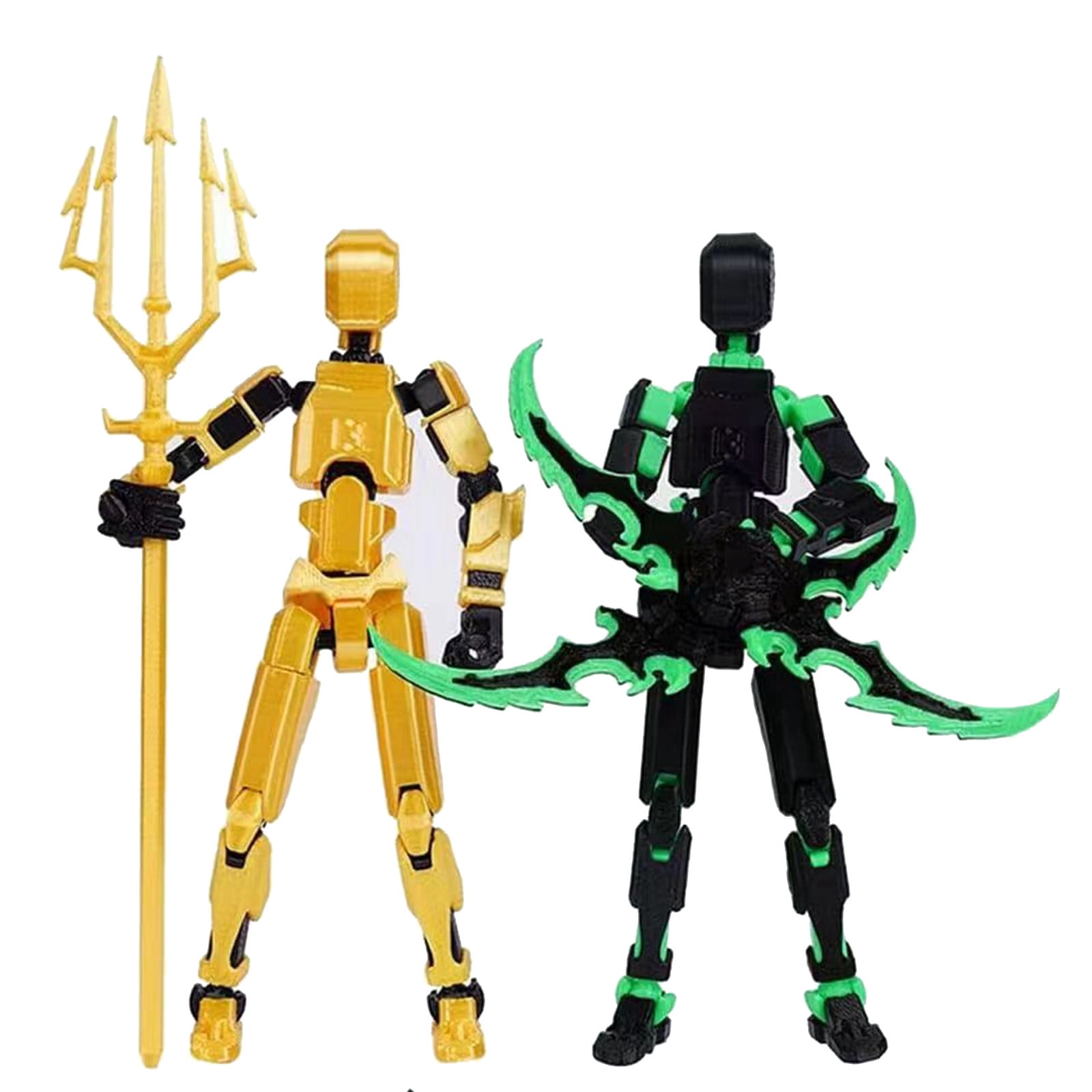NimbusNook Articulated Action Figures Set Poseable Stickman Characters ...
