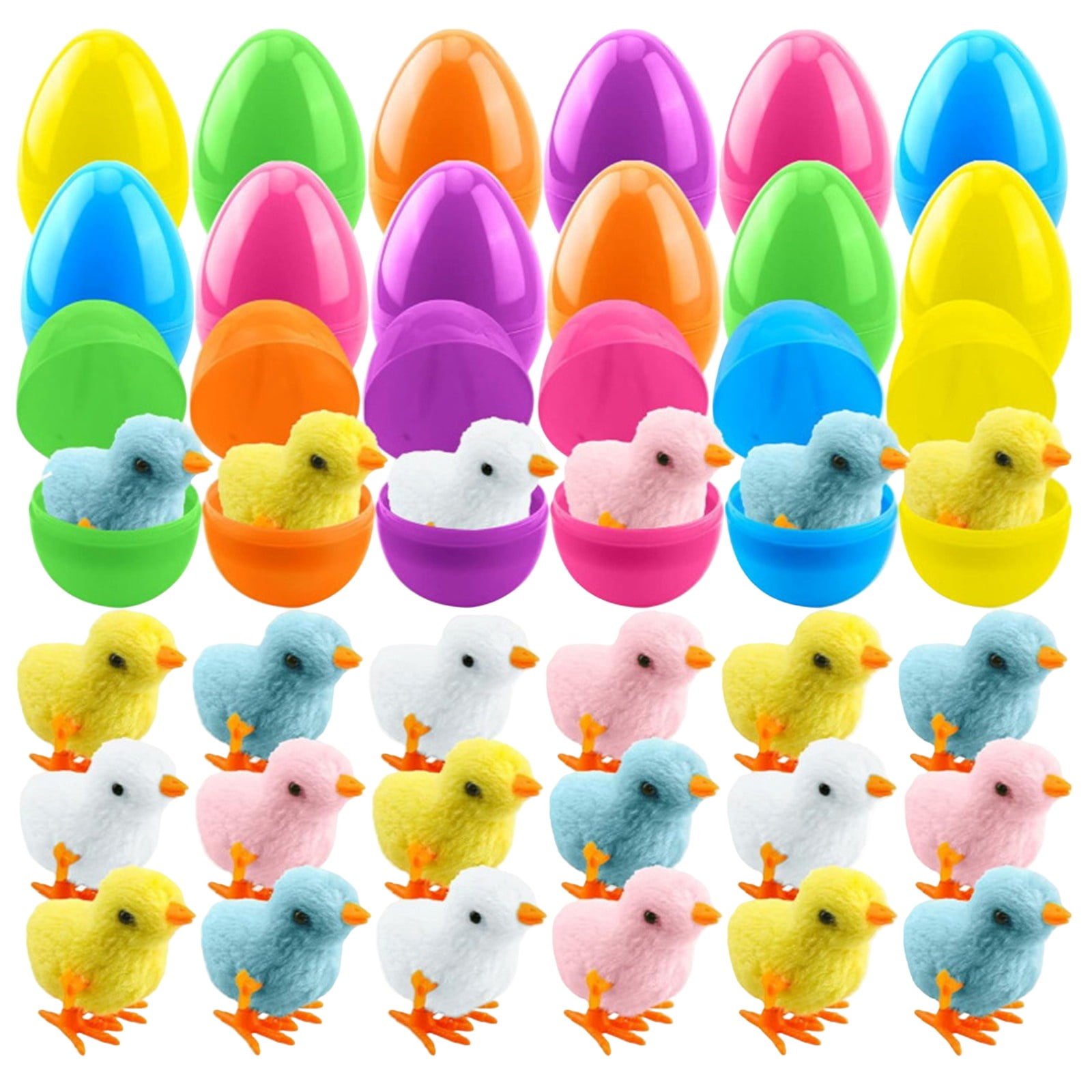 NimbusNook Easter Egg Hunt Set with Colorful Plastic Eggs and Plush ...