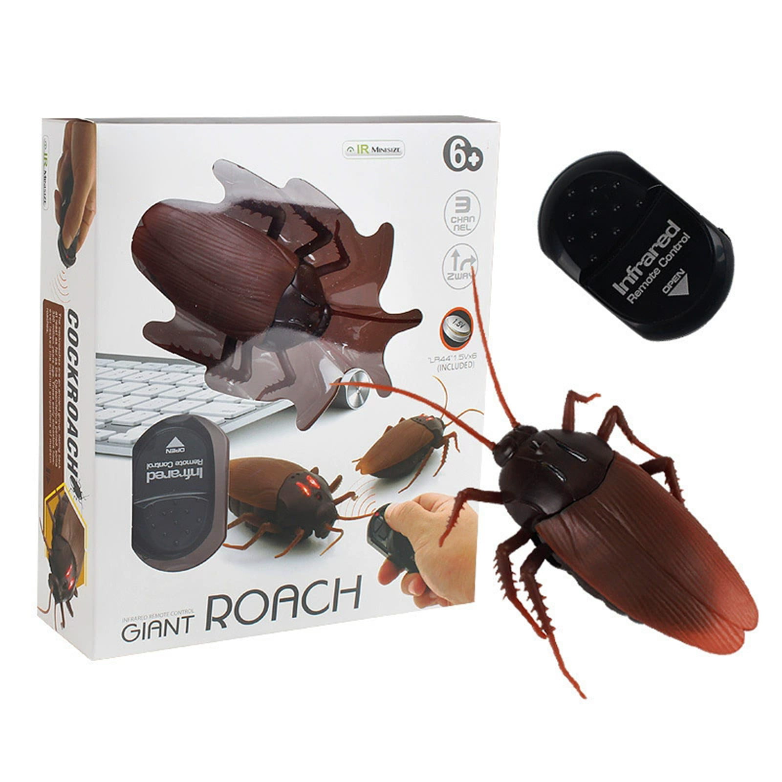 NimbusNook Interactive Giant Roach Toy with Infrared Remote Control for ...