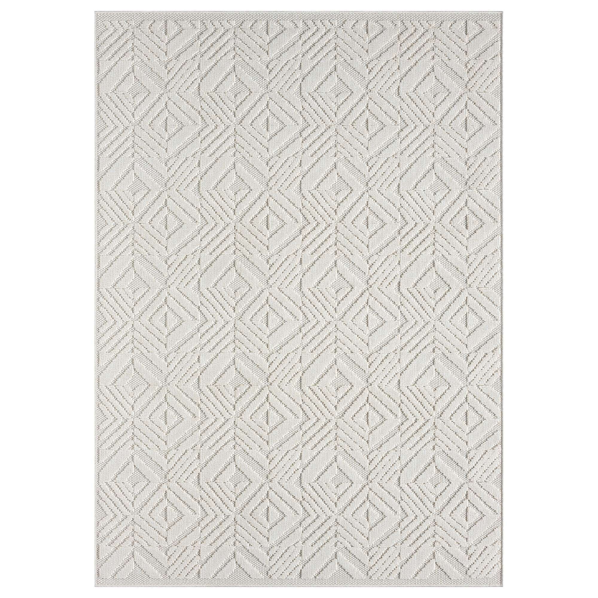 Nimes Diamond Tile Cascade Area Rug, Beige - 5'3"x7'3" - Walmart.com
