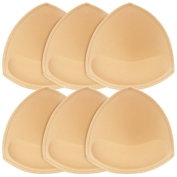 Nimiah Bra Pads Inserts 3 Pairs, Sewn Edge Removable Boob Replacement ...