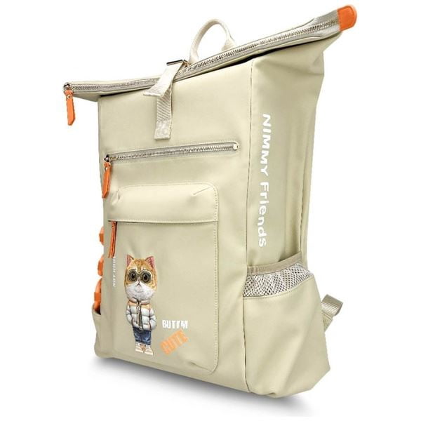 Nimmy Glasses Cool Cat Laptop Backpack Khaki - N-KM-DNBB-05 - Walmart.com