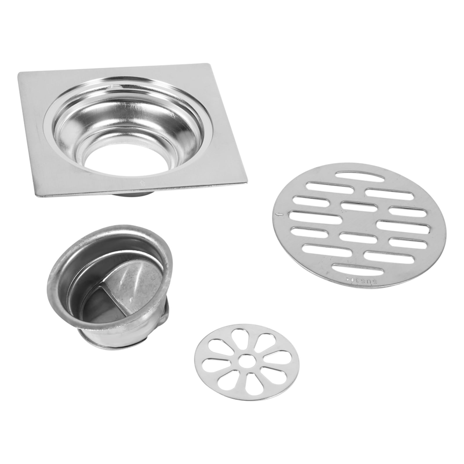 Floor Drain ,Home Stainless Steel Square Shape Anti-Odor Bathroom Waste ...