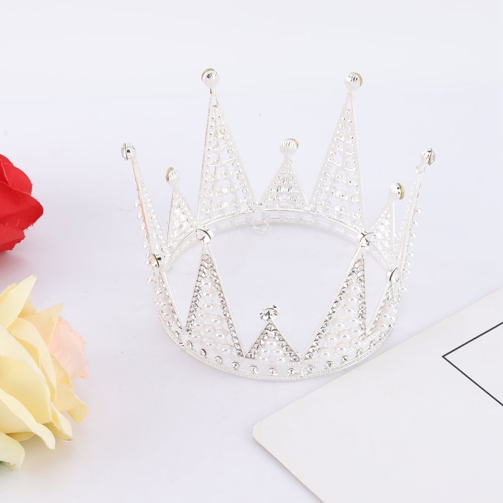 Nimomo Cake Topper Mini Crown Cake Topper Metal Happy Birthday Cake ...