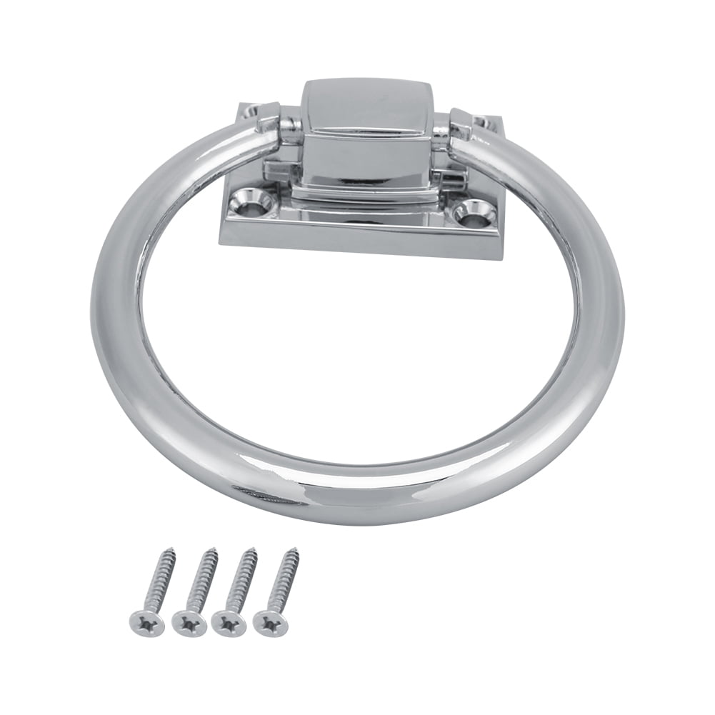 Nimomo Pull Ring Durable Shiny Silver Drop Pull Ring Wooden Door Knocker Chair Pulls Handle ...