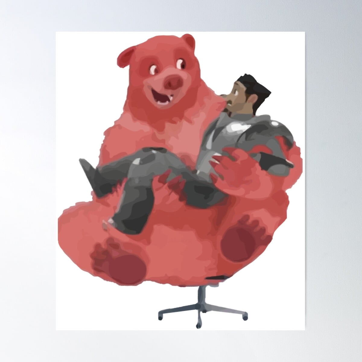 Nimona Bear With Ballister Poster Wall Art, Modern Wall Decor For ...