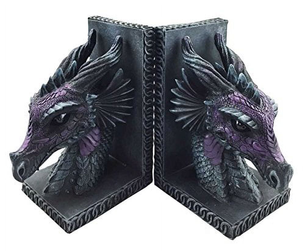 Nimrod Legendary Dragon Head Bookend Set of Two FIgurine Faux Stone ...