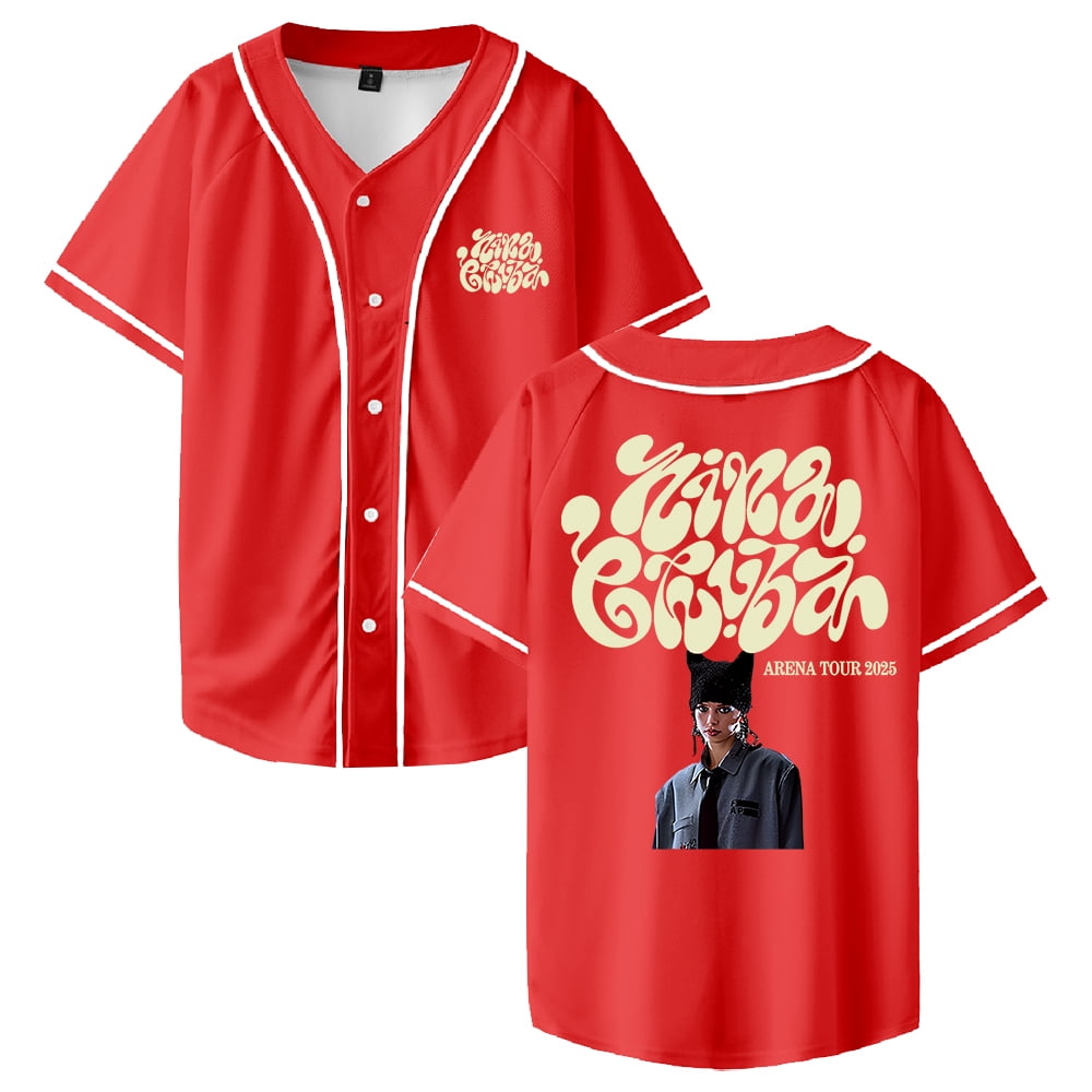 Nina Chuba Arena Tour 2025 Baseball Jersey Short Sleeve Button-up ...