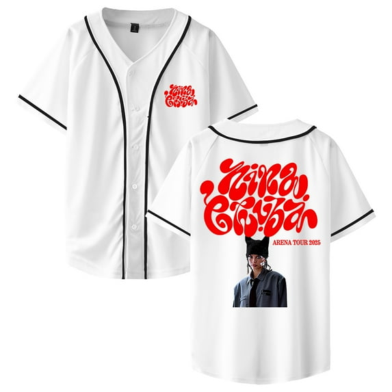 Nina Chuba Arena Tour 2025 Baseball Jersey Short Sleeve Button-up ...