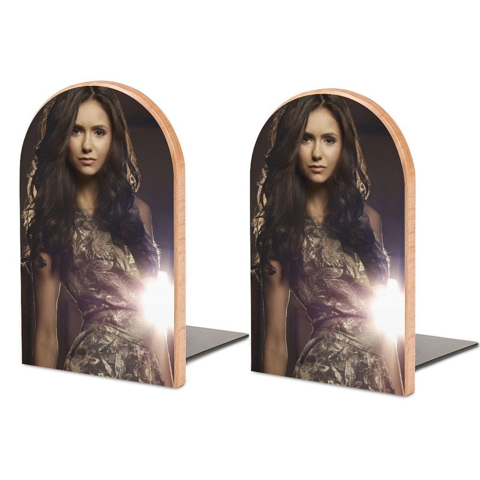 Nina Dobrev Vampire Diaries Bookends Wood Book Divider Decor Shelves ...