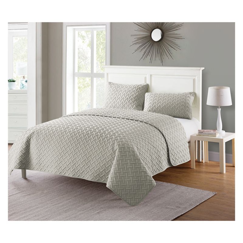 Nina Embossed Quilt Set - Walmart.com