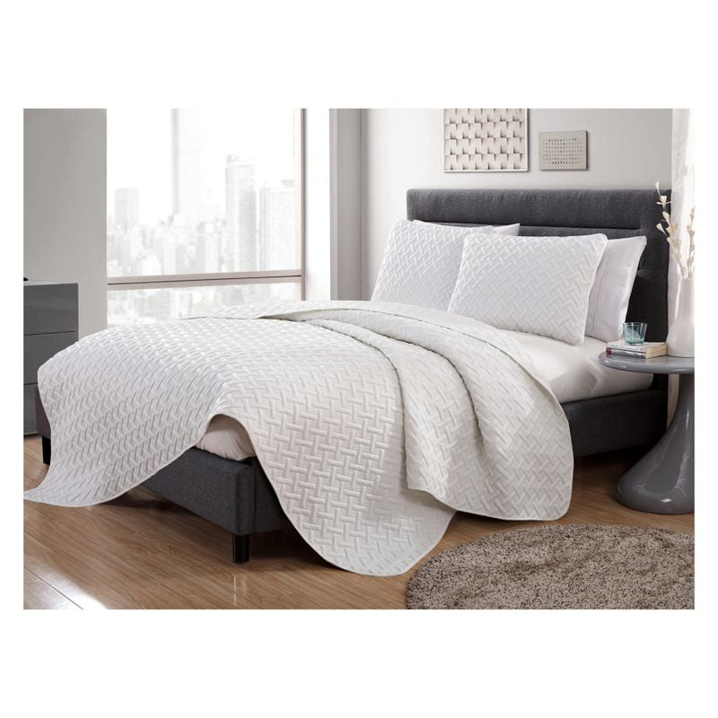 Nina Embossed Quilt Set - Walmart.com