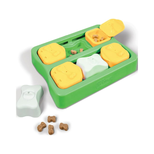 Nina Ottosson by Outward Hound Dog Brick Puzzle Plastic Green SM - Walmart.com