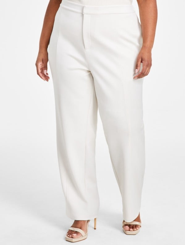 Nina Parker Women's Trendy Scuba Straight-Leg Pull-On Pants Plus Size ...