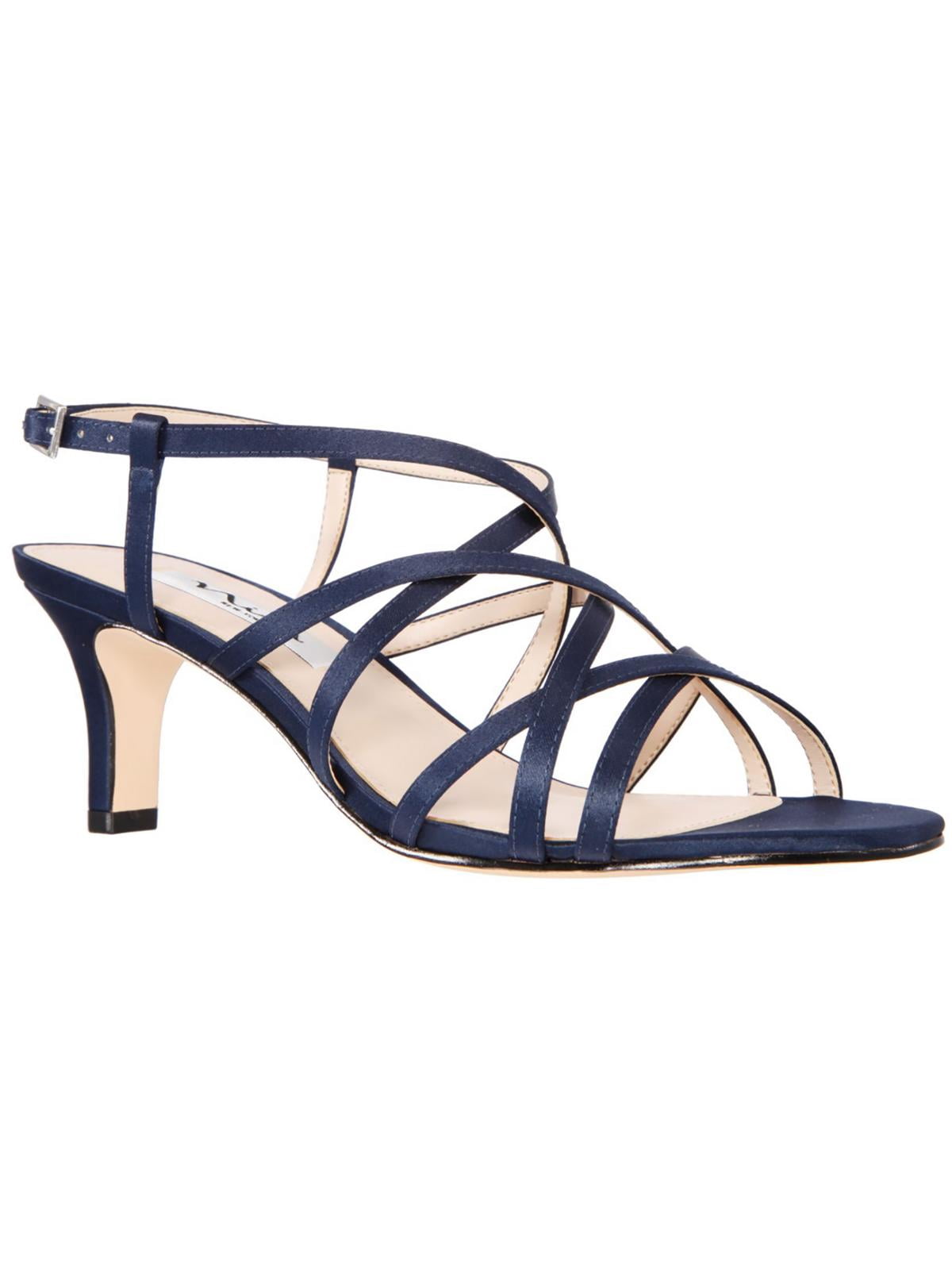 Nina Womens Neptune Leather Open Toe Strappy Sandals - Walmart.com