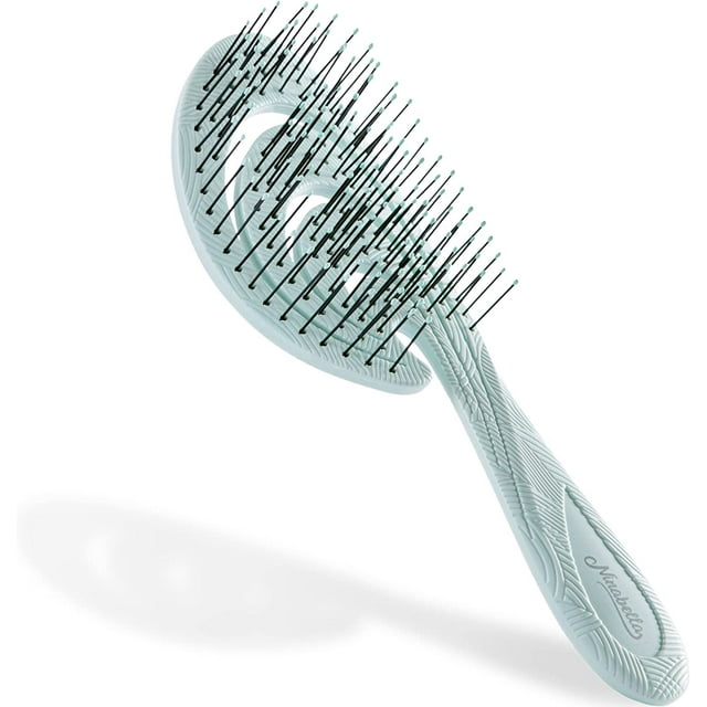 Ninabella Detangler Hairbrush - Blue, All Hair Types, Organic, Wave ...