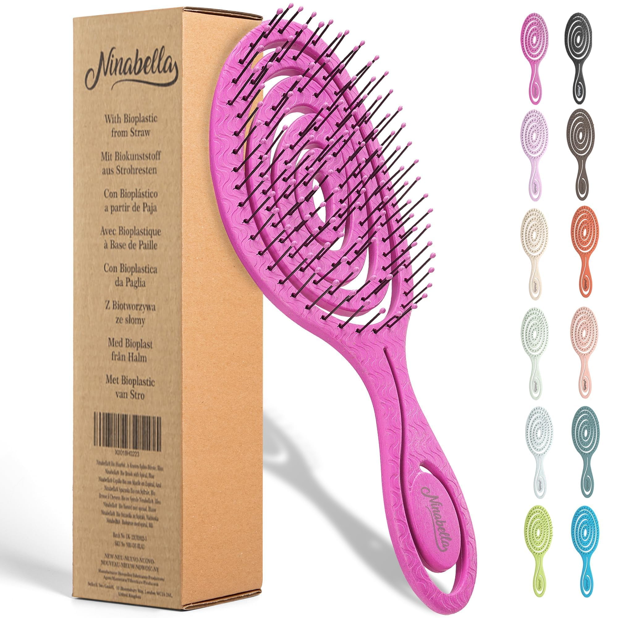 Ninabella Detangler - Gentle on All Hair Types - Pink Delight - Walmart.com