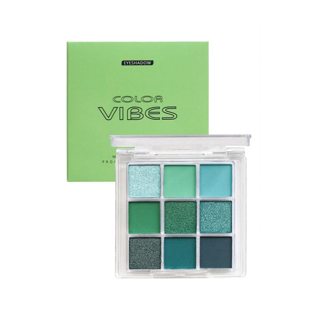 Nine-Color Eyeshadow Palette - Long-Lasting, Matte Shades for a 3D ...