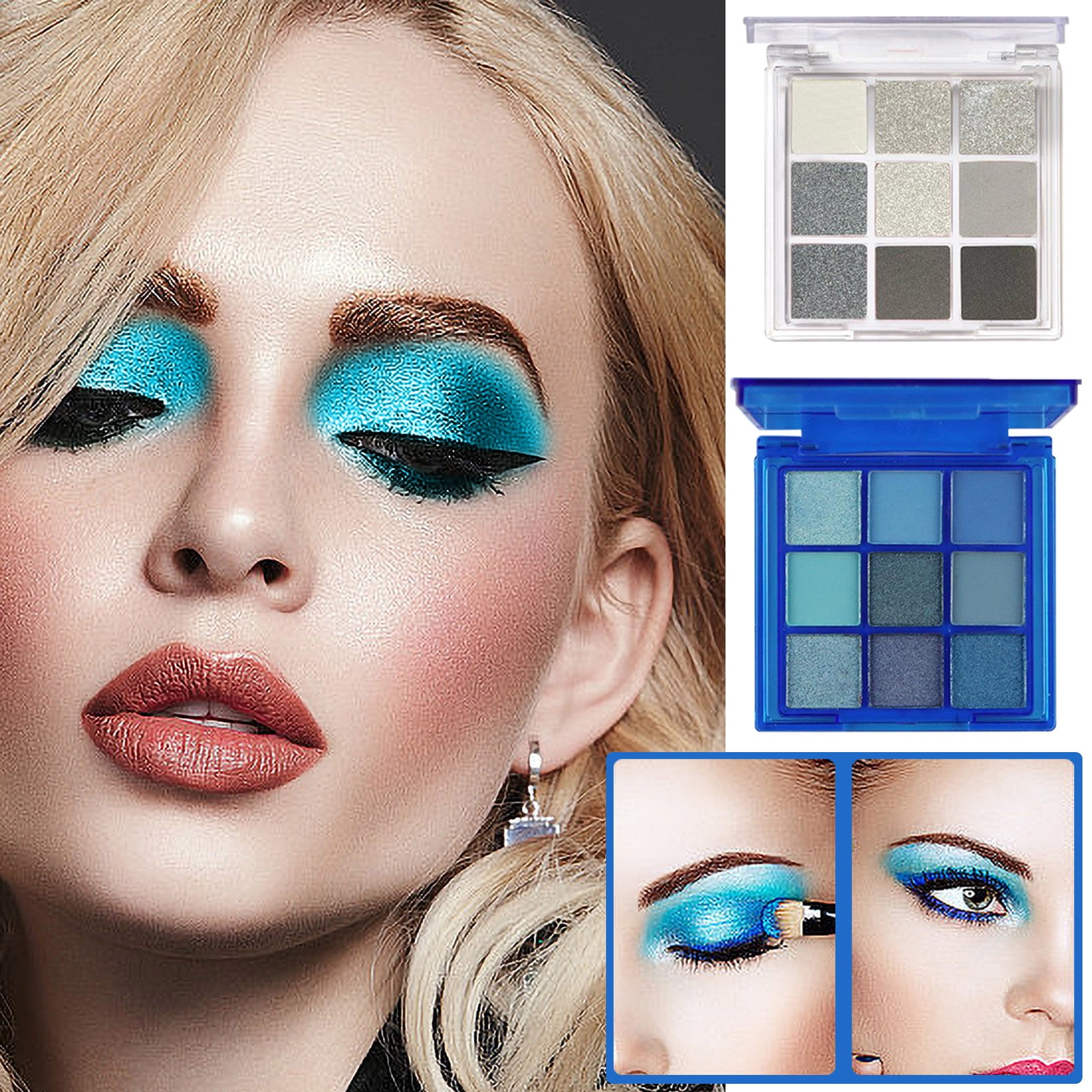 Nine Color Smoky Eyeshadow, Pearl Matte Party, Long-Lasting Pigment, Versatile Blend, for ...