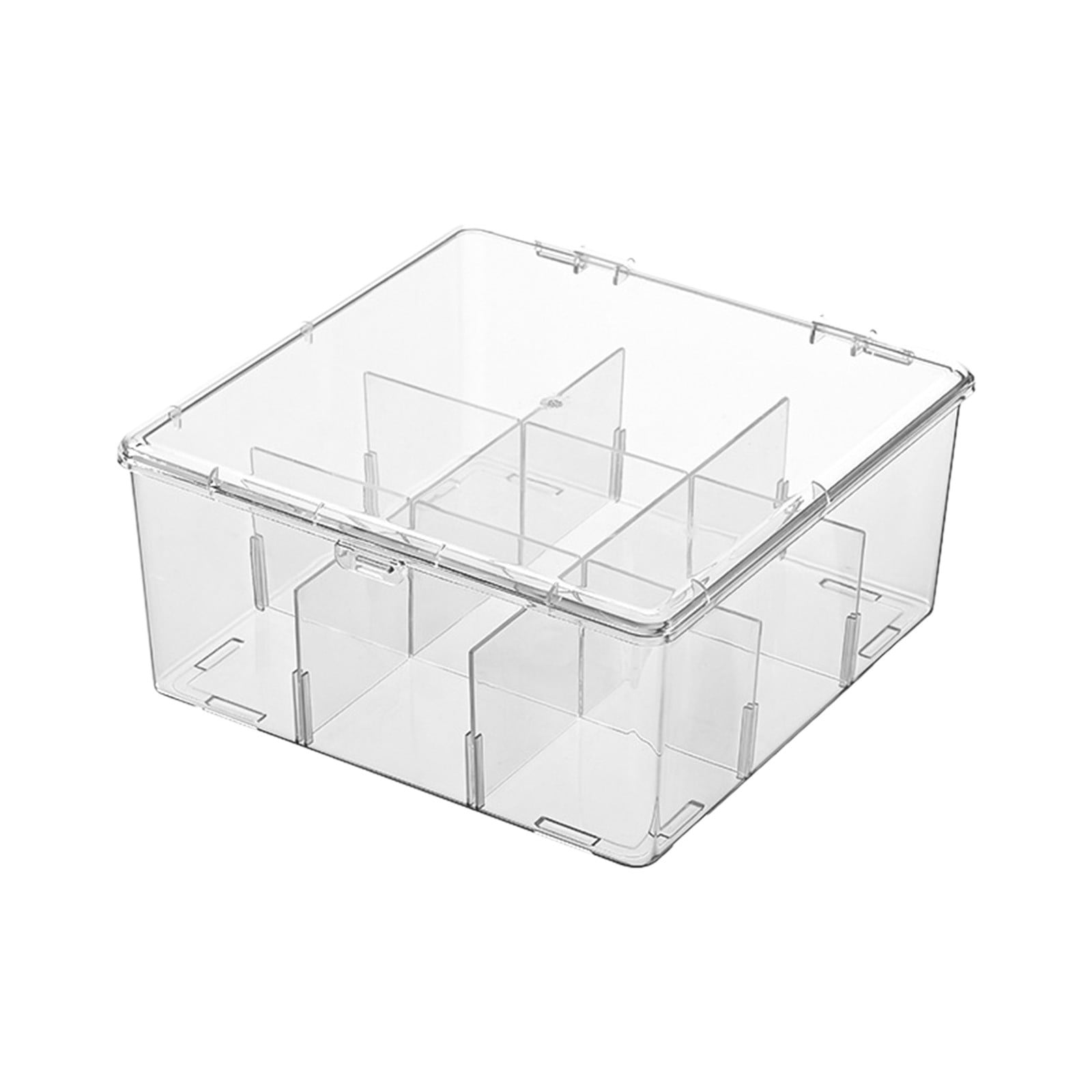 Nine Compartments Storage Box Transparent Dresser Drawer Organizers ...
