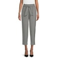 Nine.Eight Women’s Cropped Paper Bag Waist Pants - Walmart.com