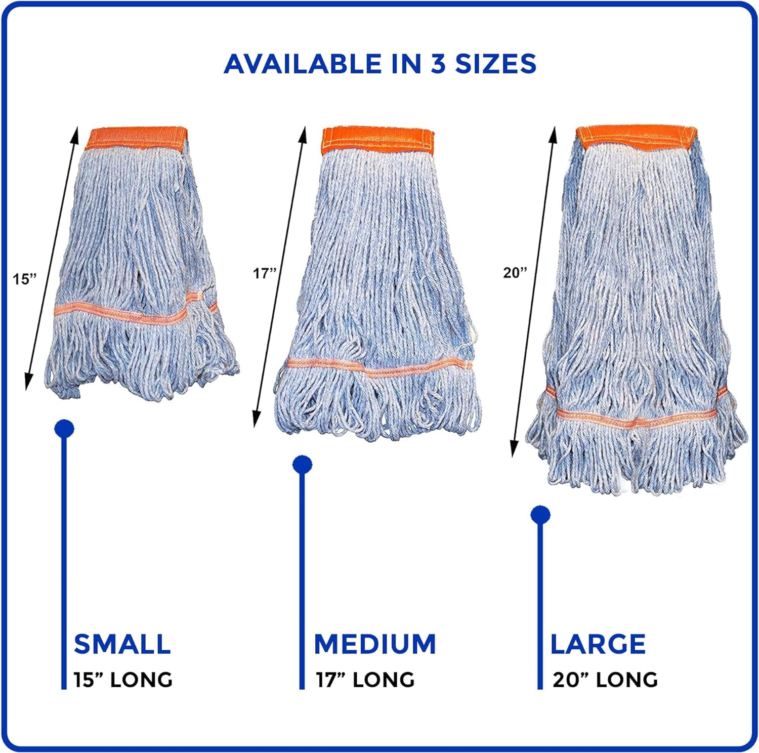 Nine Forty 6-Pack Industrial and Commercial-Grade Looped End Wet Mop ...