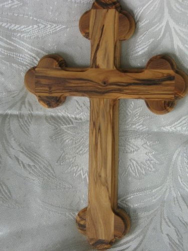 Nine Inch (9) Bethlehem Olive Wood Budded Cross of the 14 Stations by ...