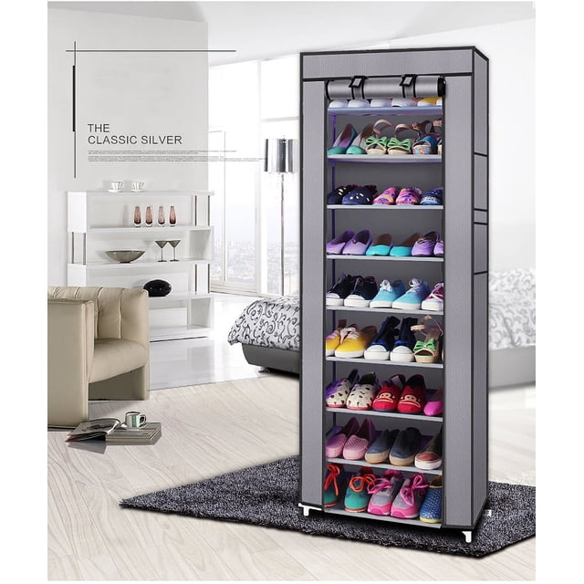 Nine Lattices Non-woven Fabric Shoe Rack - Fashionable Room-saving ...