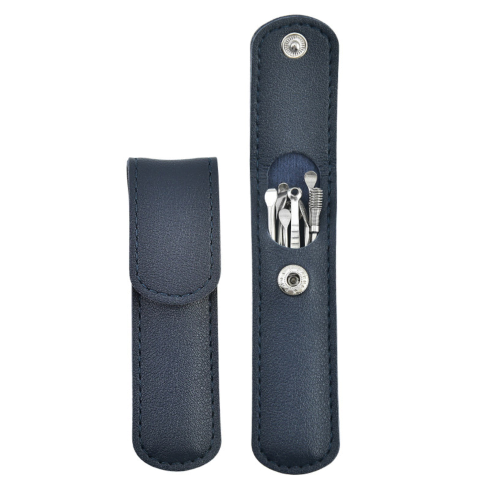 Nine-Piece Ear Spoon Set In Navy Blue|9 Piece Portable Ear Wax Removal ...