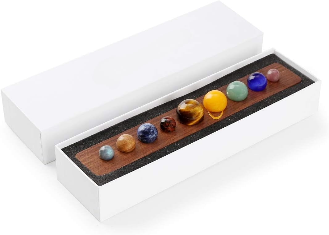 Nine Planets in Solar System Natural Gemstone Outer Space Planets ...