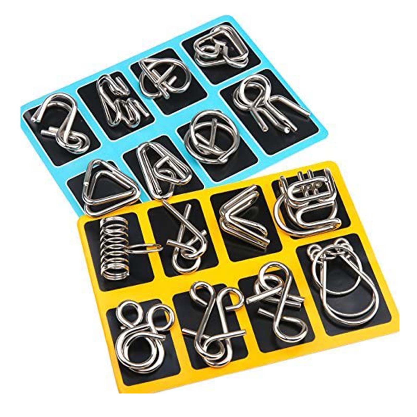 Nine Ring Set Links Game Chinese Puzzle Kid Adult Brain Teaser Toy Kids ...