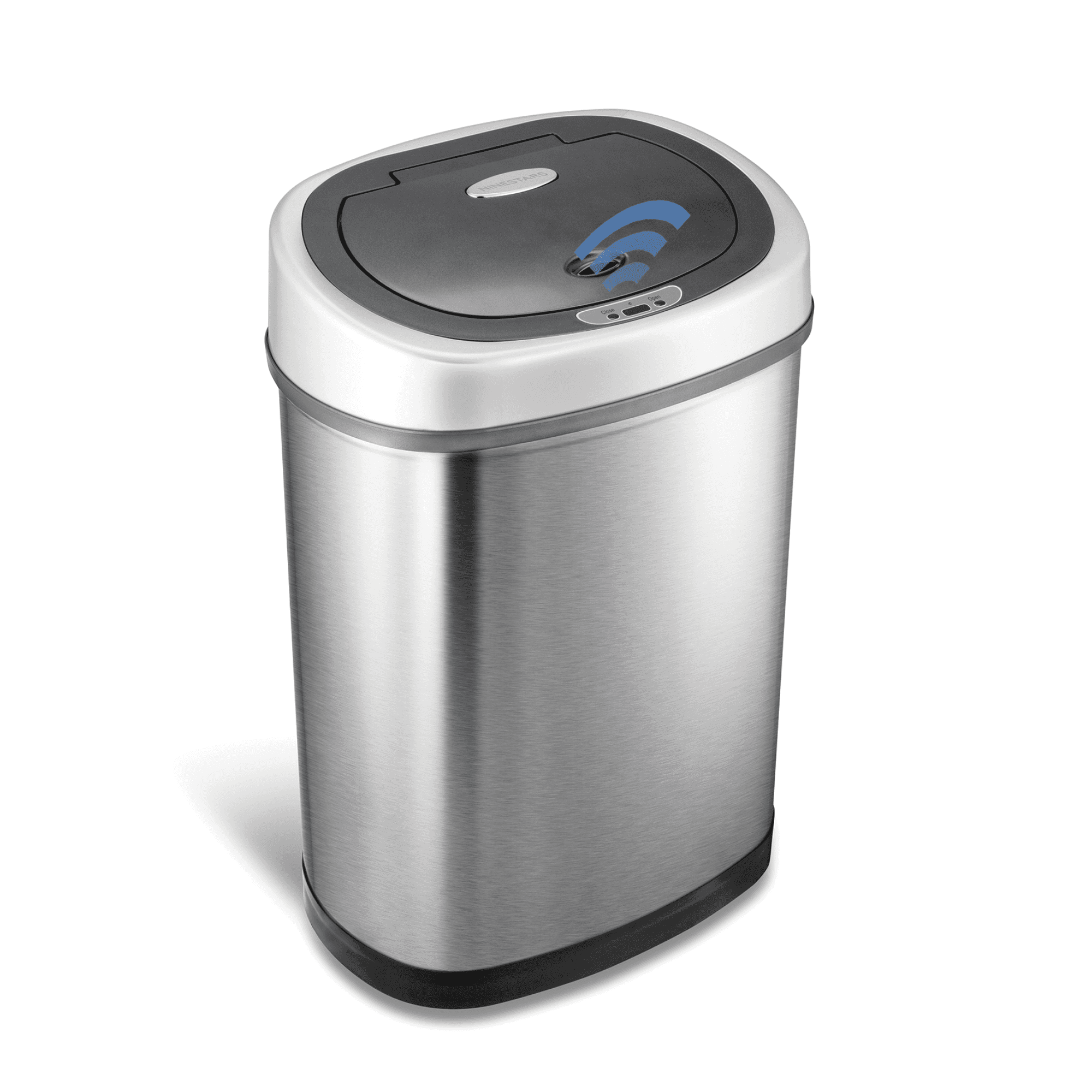 Nine Stars Automatic Kitchen Trash Can, 11 Gallon Stainless Steel ...