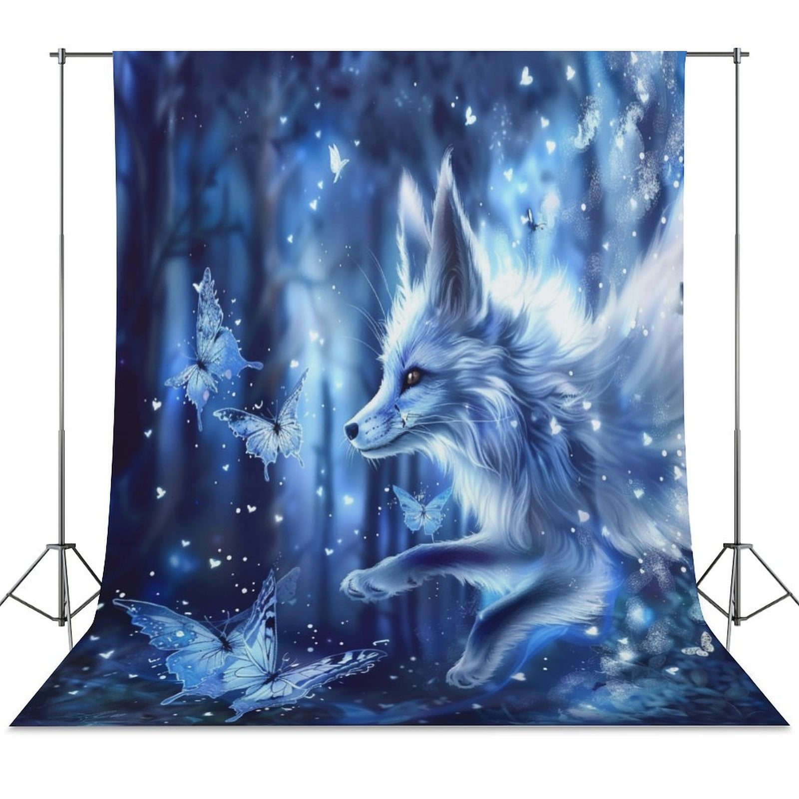 Nine Tailed Fox Chasing Butterfly Backdrops for Photography Kids Adult ...