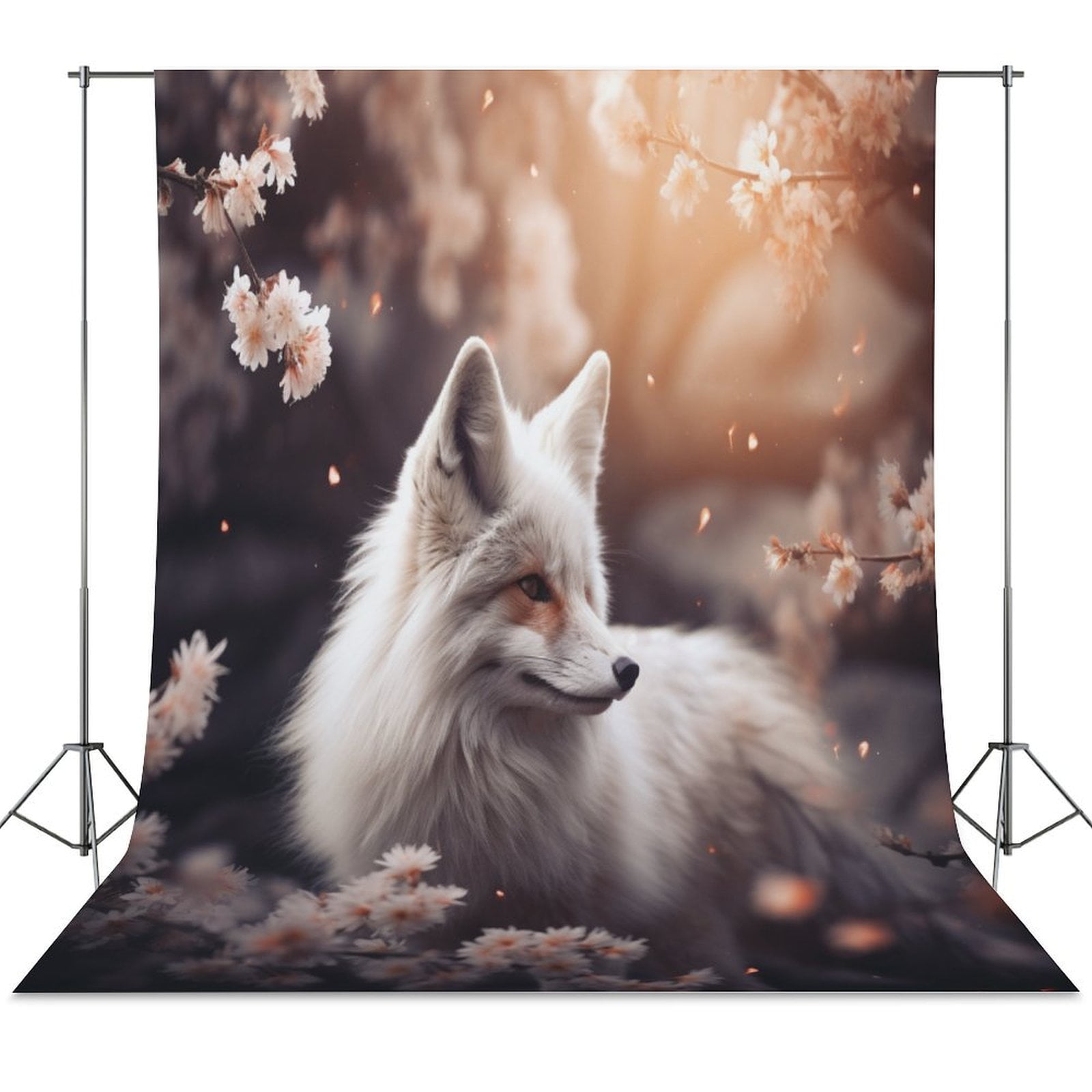 Nine Tailed Fox Chasing Butterfly Backdrops for Photography for Party ...