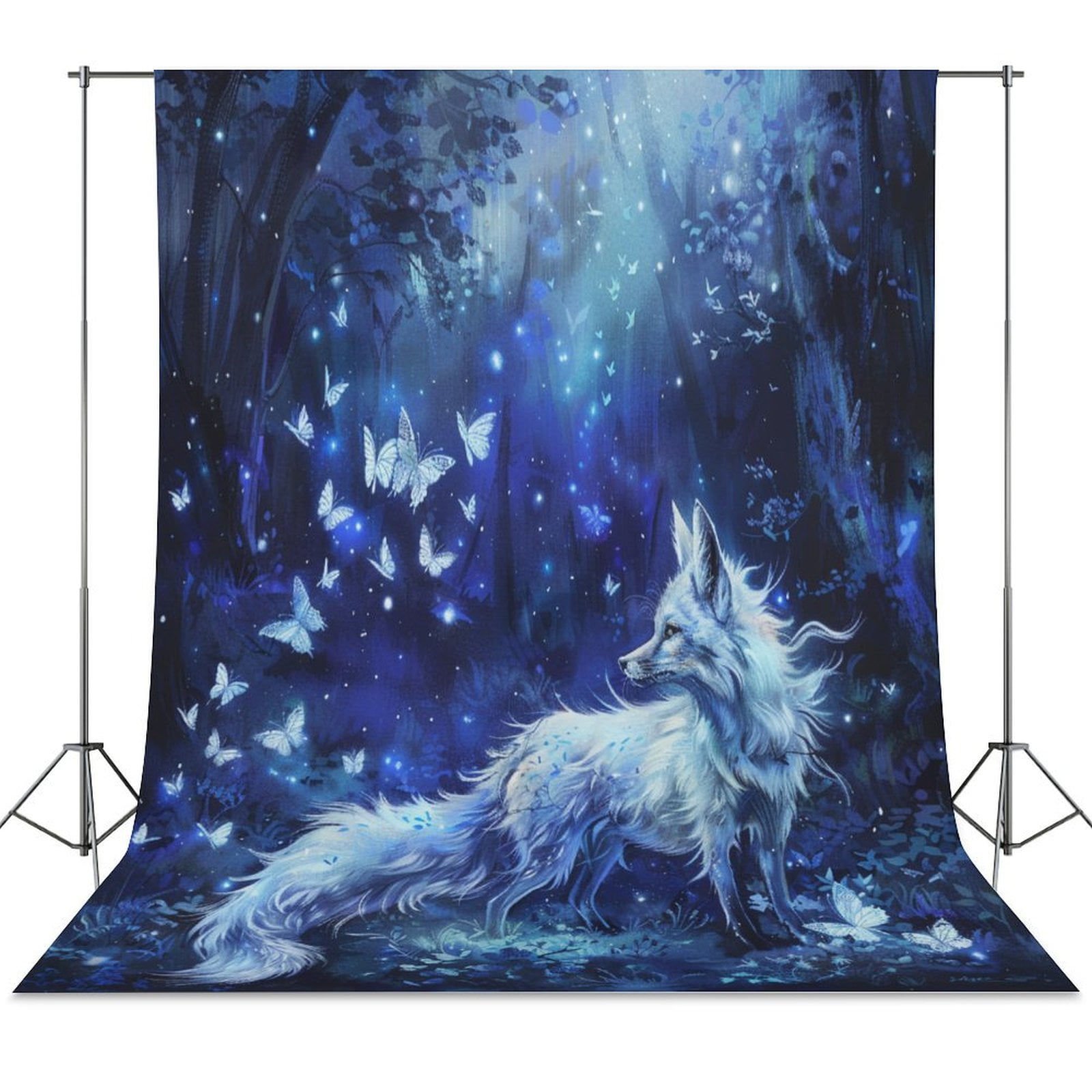 Nine Tailed Fox Chasing Butterfly Backdrops for Photography for Party ...