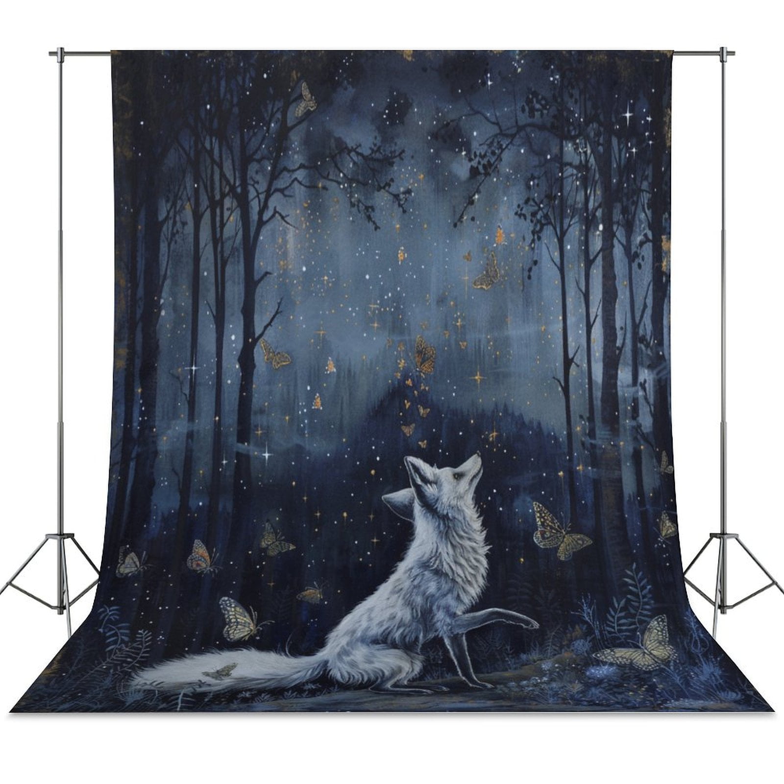 Nine Tailed Fox Chasing Butterfly Backdrops for Photography for Party ...