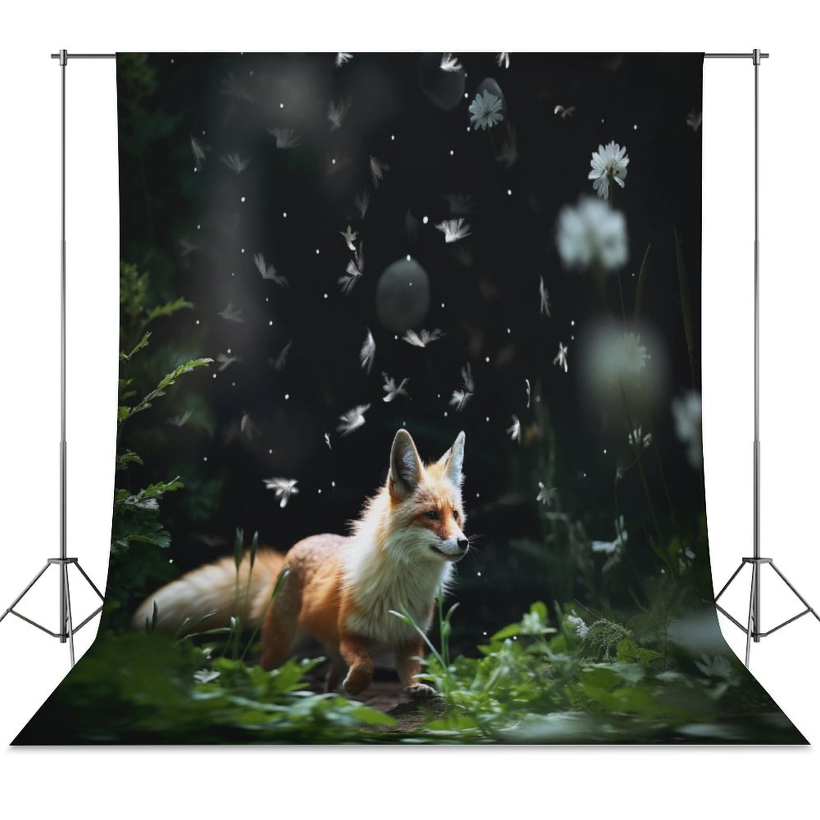 Nine Tailed Fox Chasing Butterfly Backdrops for Photography for Party ...