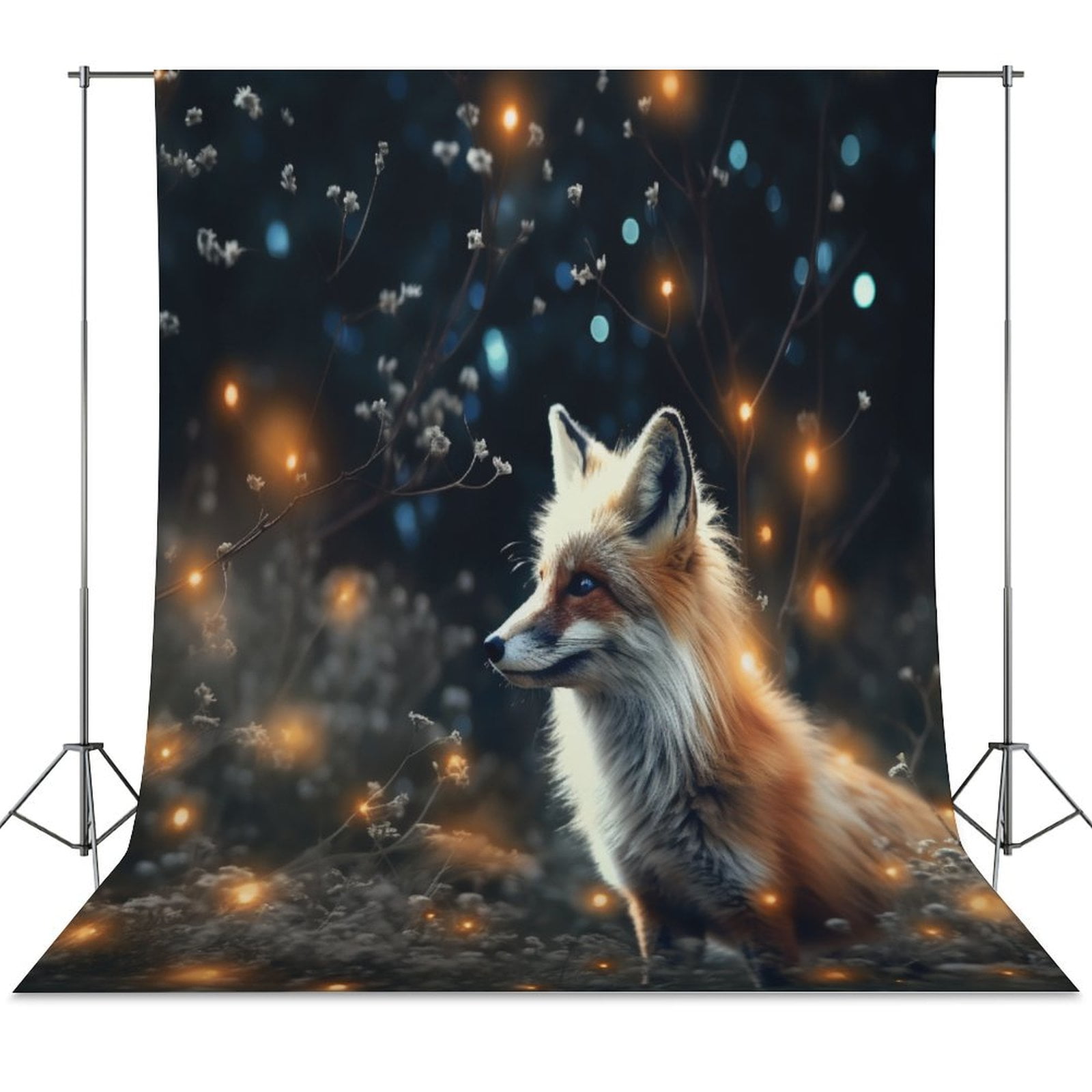 Nine Tailed Fox Chasing Butterfly Spring Backdrop Backdrops for ...