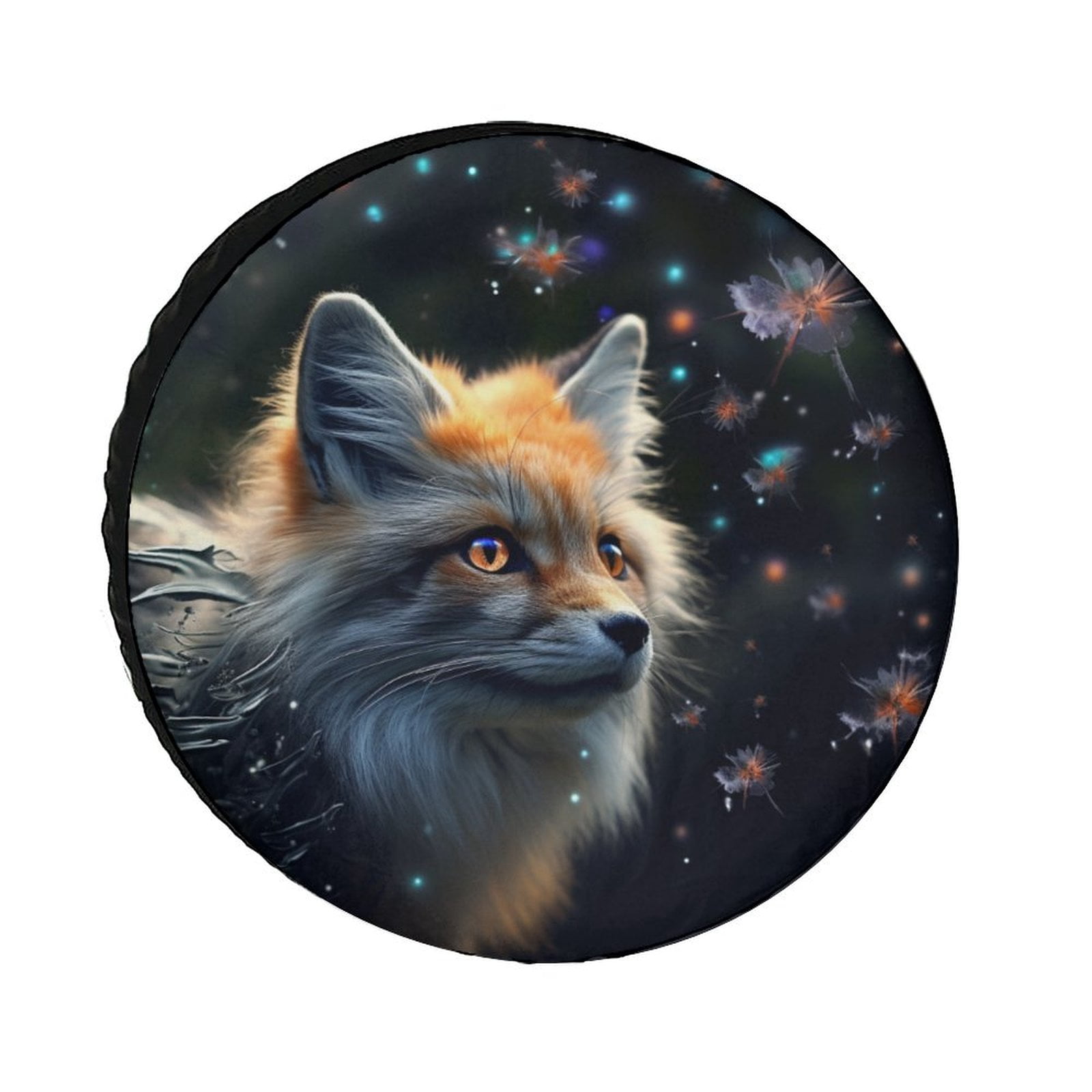 Nine Tailed Fox Chasing Butterfly Tire Cover Waterproof Dust-Proof ...