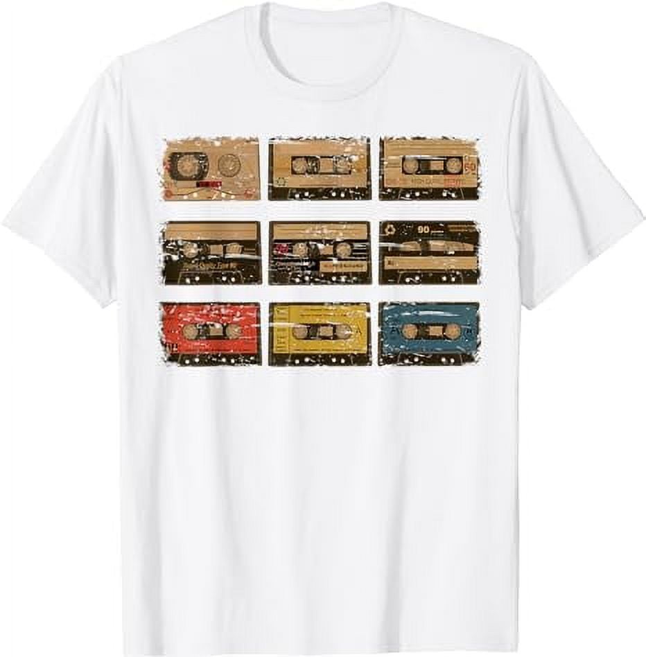 Nine Vintage Cassette Tapes Shirt | Cute Old Cartridges Gift - Walmart.com