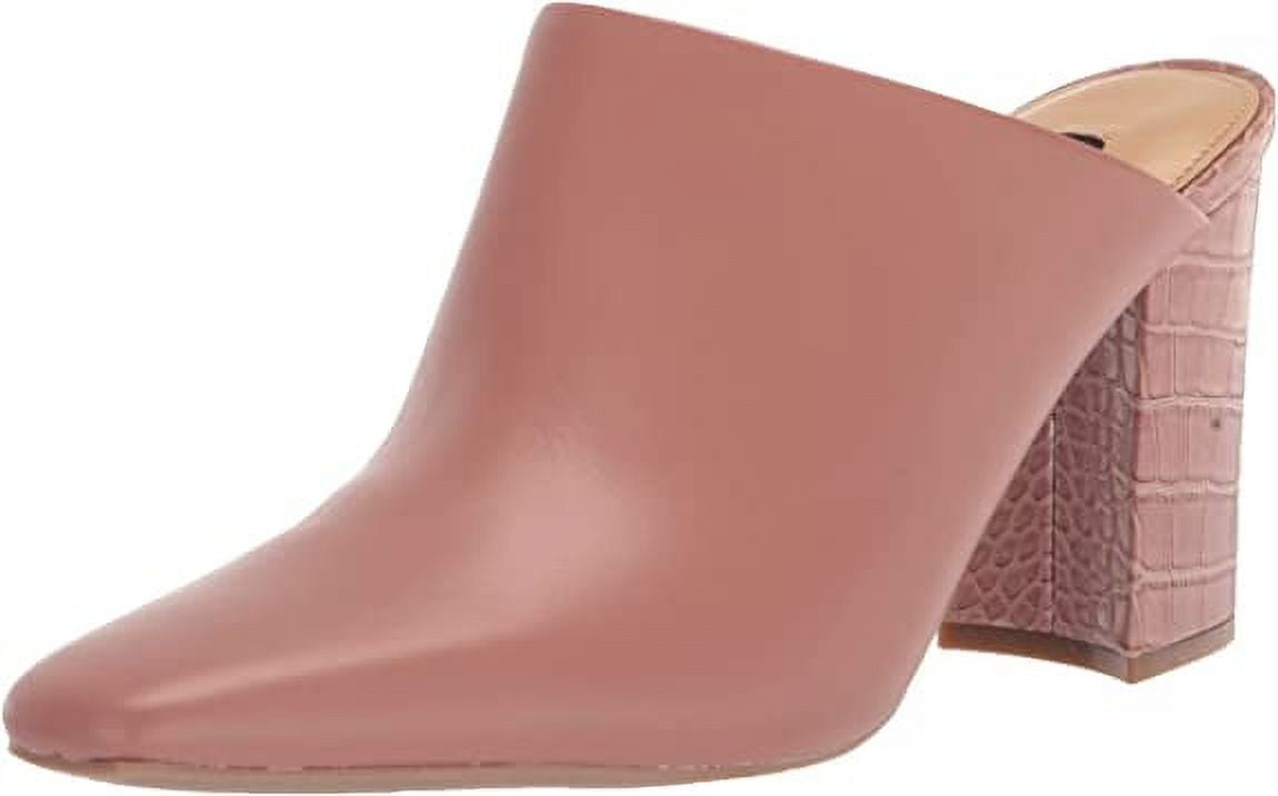 Nine West Ariane New Light Rust Squared Toe Slip On Block Heel Fashion ...