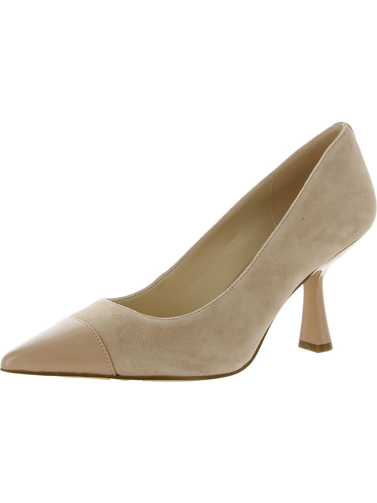 Nine West Hippa Light Natural Pointed Cap Toe Spool Heel Slip On ...
