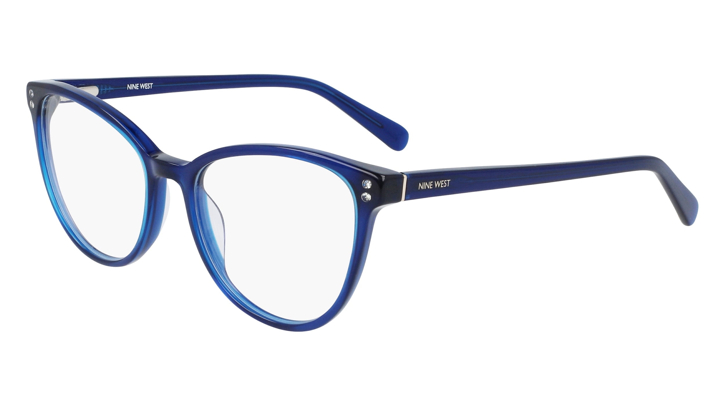 Nine West NW5196 400 Women's Navy Cat Eye Plastic Frame Eyeglasses ...