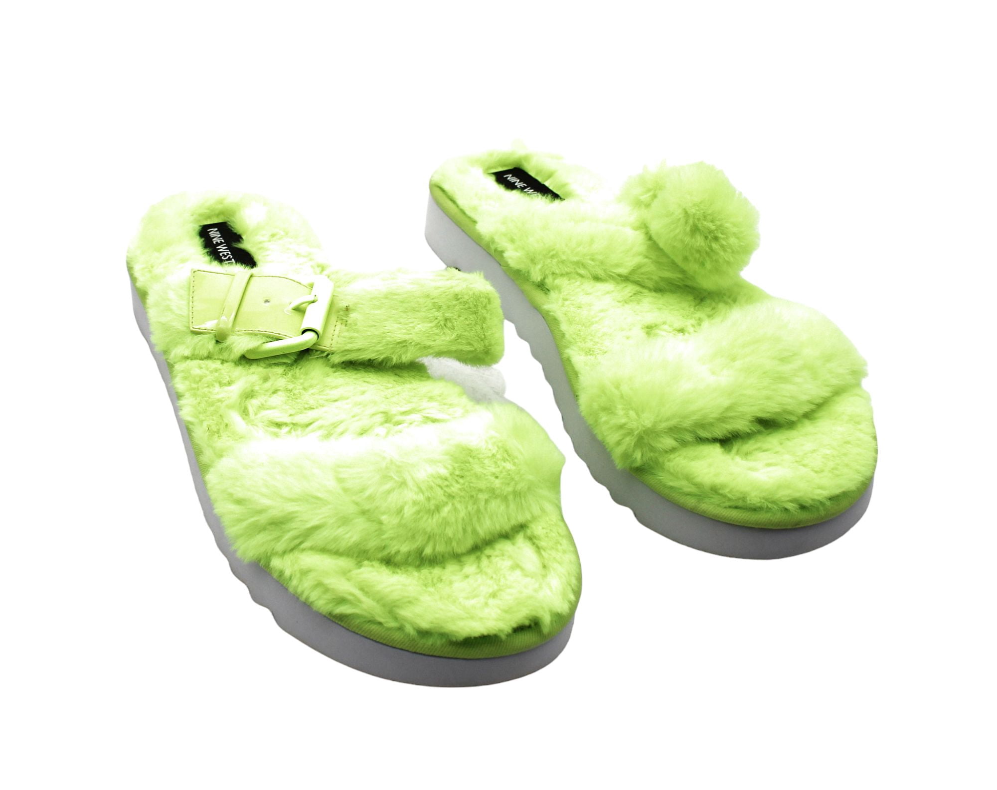 Nine West Women S Funkie Furry Slide Sandals - Walmart.com