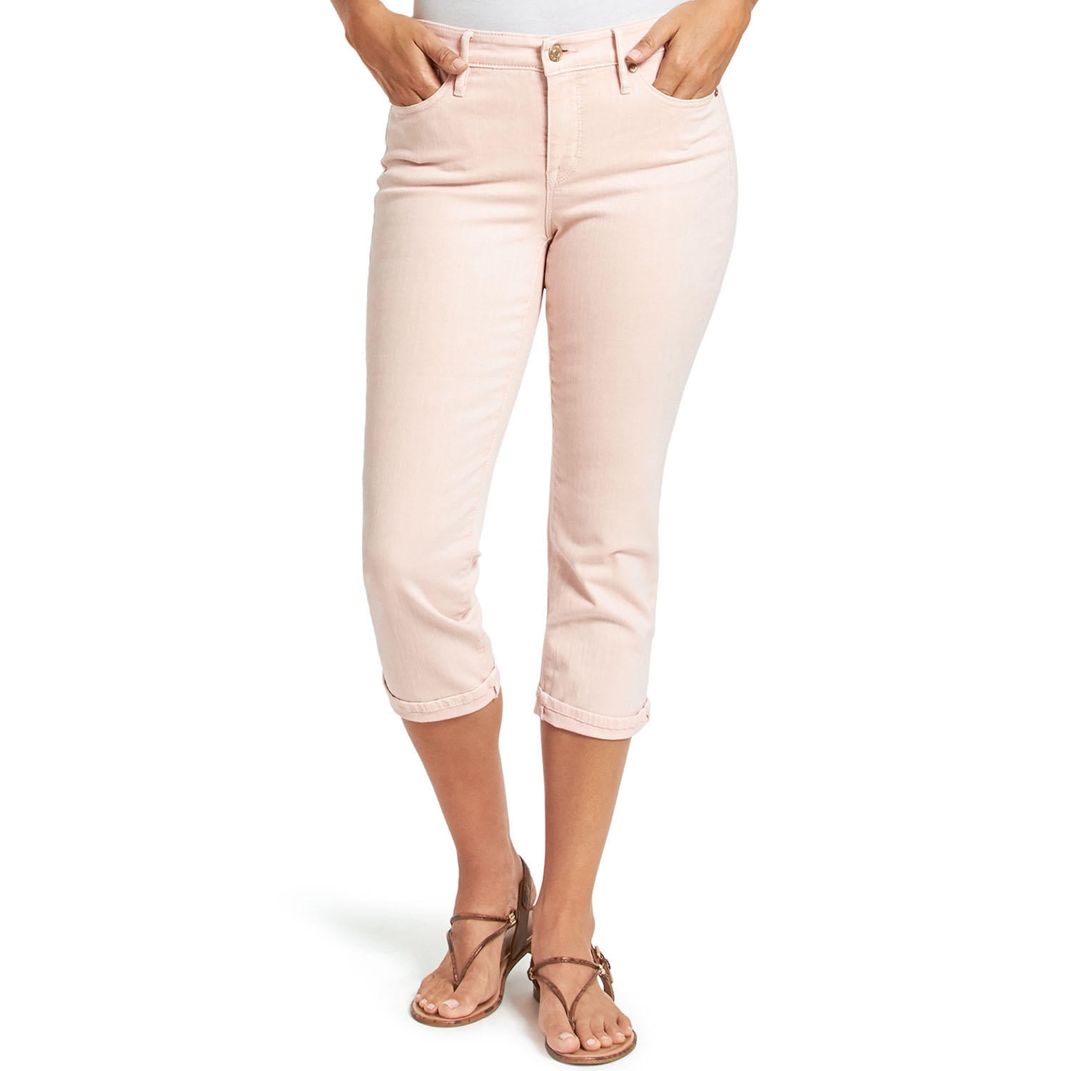 Nine West Women's Stretch Relaxed Leg Chrystie Capri Pants (Rose Cloud ...