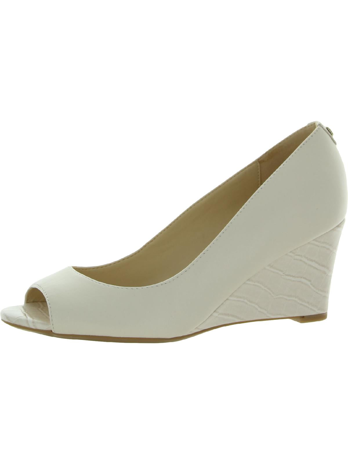 Nine West Womens Cape 9x9 Suede Peep Toe Wedge Heels - Walmart.com