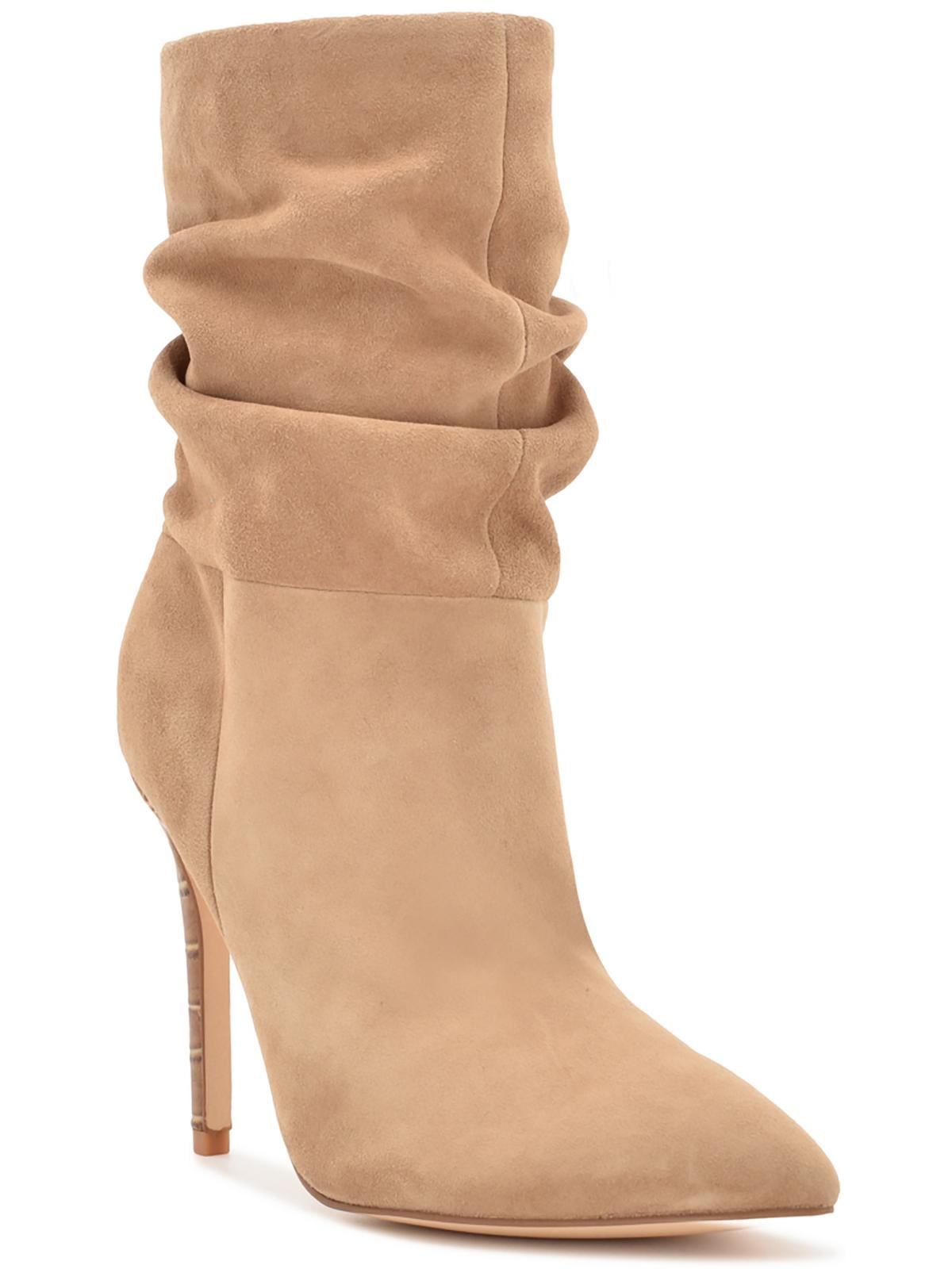 Nine West Womens JENN Suede Pointed Toe Mid-Calf Boots - Walmart.com